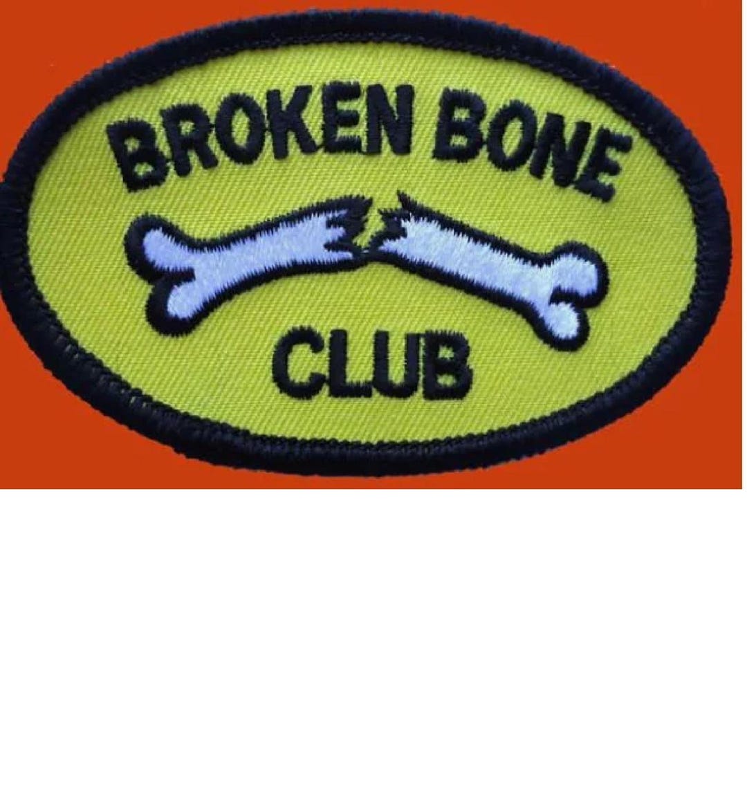 Broken Bone Club Embroidered 3.25 Inch. Iron on Patch - Etsy