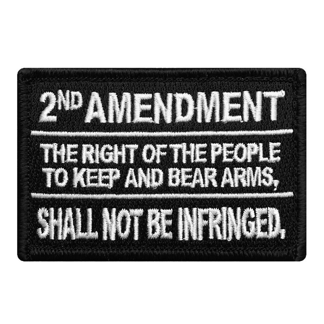 2nd Amendment 3.0 Inch Patch (embroidered Hook) (black) - Etsy