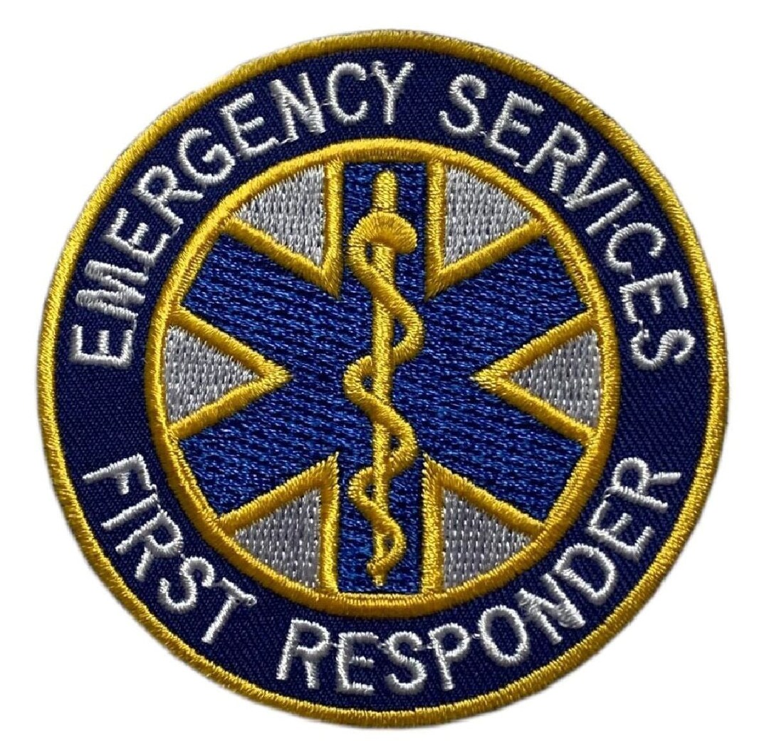 Emergency Services First Responder Patch [iron on Sew on -3.0 Inch -MM2 ...
