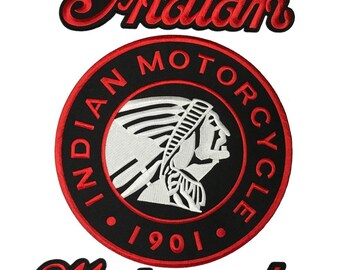Indian Motorcycle Embroidered Jacket Vest Back Patch 3pc Full Set-iron ...