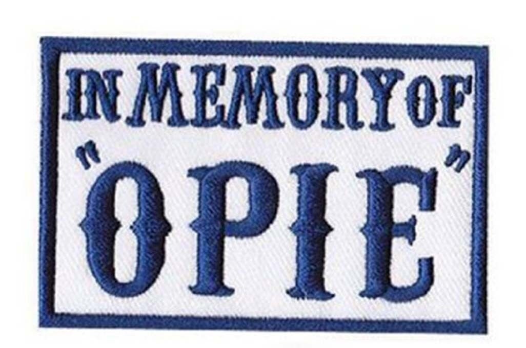 In Memory of Opie Biker 3.5 Inch Patch (iron On) (blue/white) - Etsy