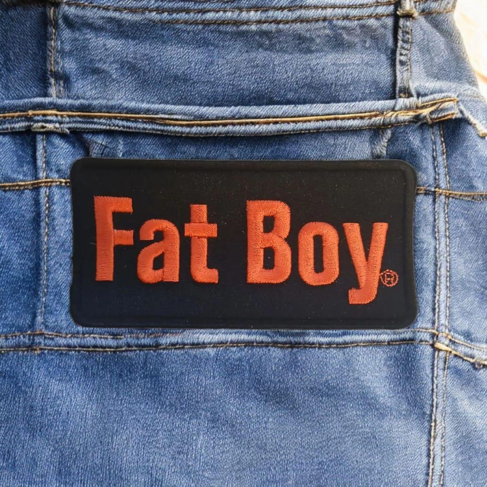 Fat Boy Embroidered Biker Patch [iron on Sew on 4.0 X 2.0] - Etsy