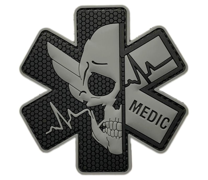 Medic Paramedic Skull Patch [3.0 Inch - PVC Rubber- “hook Brand ...