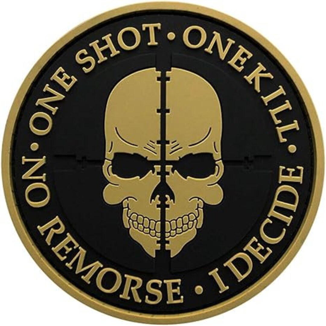 One Shot One Kill No Remorse Sniper Patch 3D-PVC Rubber 3.0 Inch-sh1 - Etsy