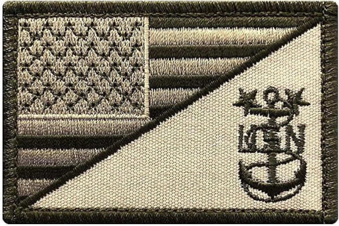 American Flag / Anchor Patch 3 Inch (embroidered Hook) (green) - Etsy