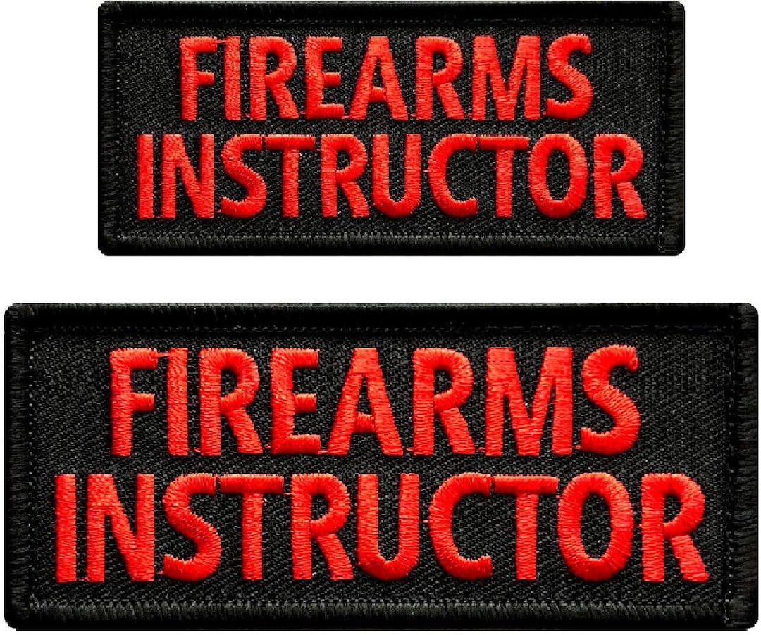 Firearms Instructor Front Back Panel Patch [2PC Set -"hook Brand ...