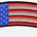 Reflective American Flag Rocker Embroidered Iron on Sew on 4.0 by 1 ...
