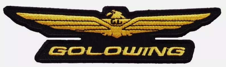 Gold Wing Embroidered 5 Inch Biker Patch. Iron On. - Etsy
