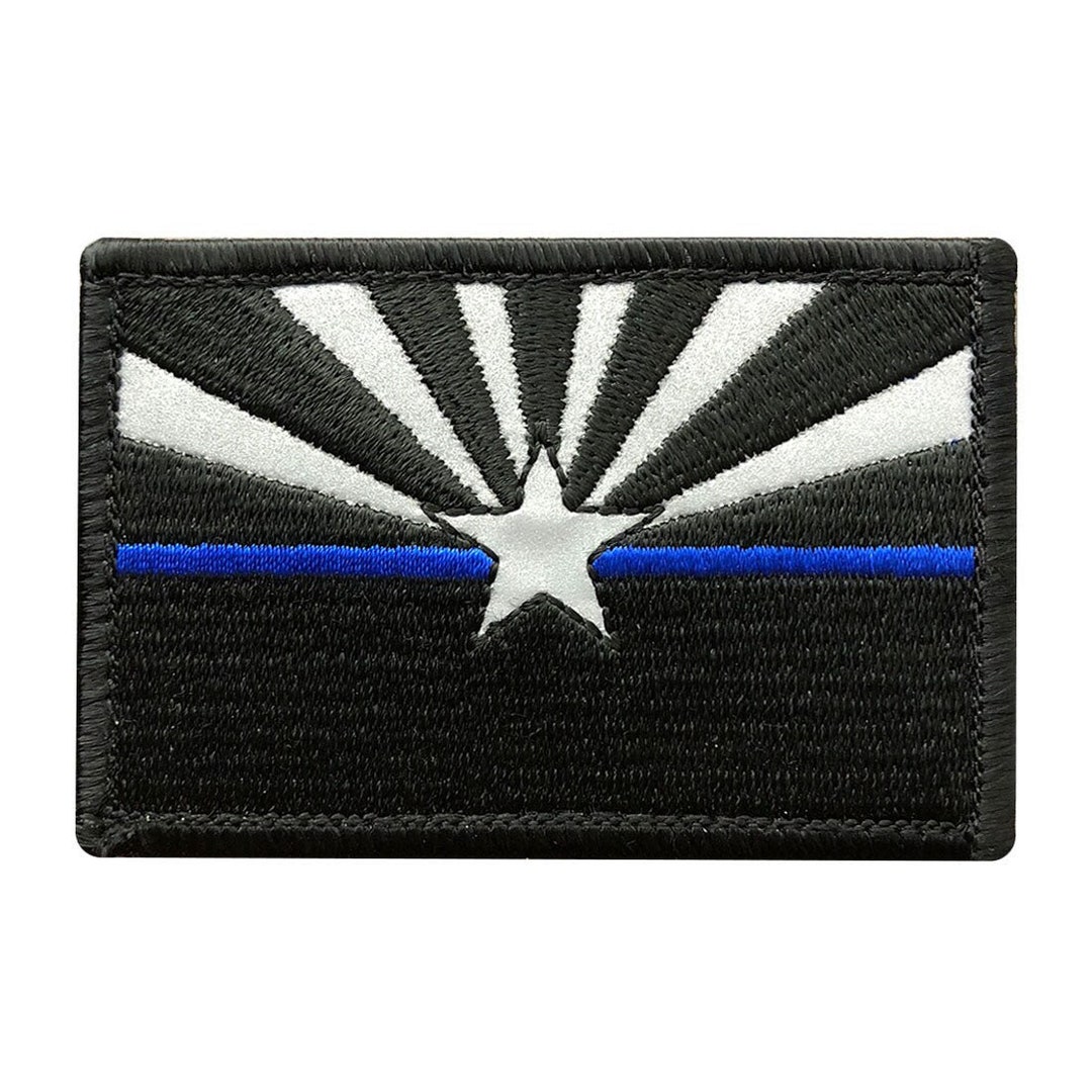Arizona State Flag Thin Blue Line 3.0 Inch Patch (embroidered Hook ...