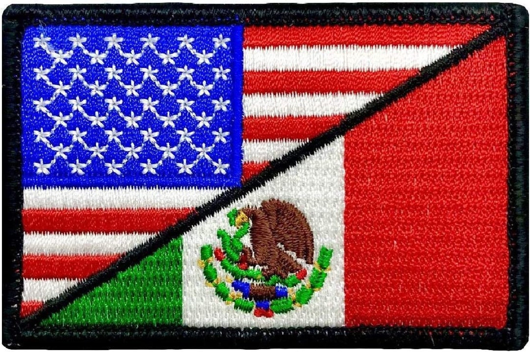 USA Flag Mexico Flag Patch [3.0 X 2.0 -“hook” Fastener - UM2] - Etsy