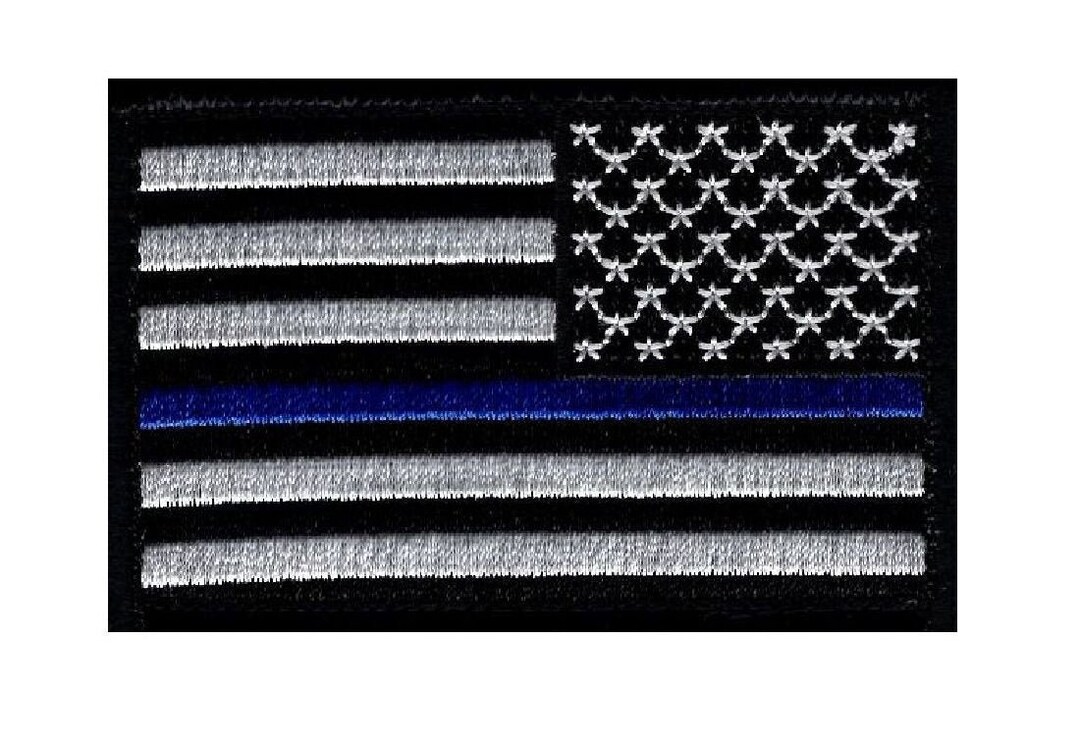 Reversed Thin Blue Line 3.0 Inch Patch (embroidered Hook) - Etsy