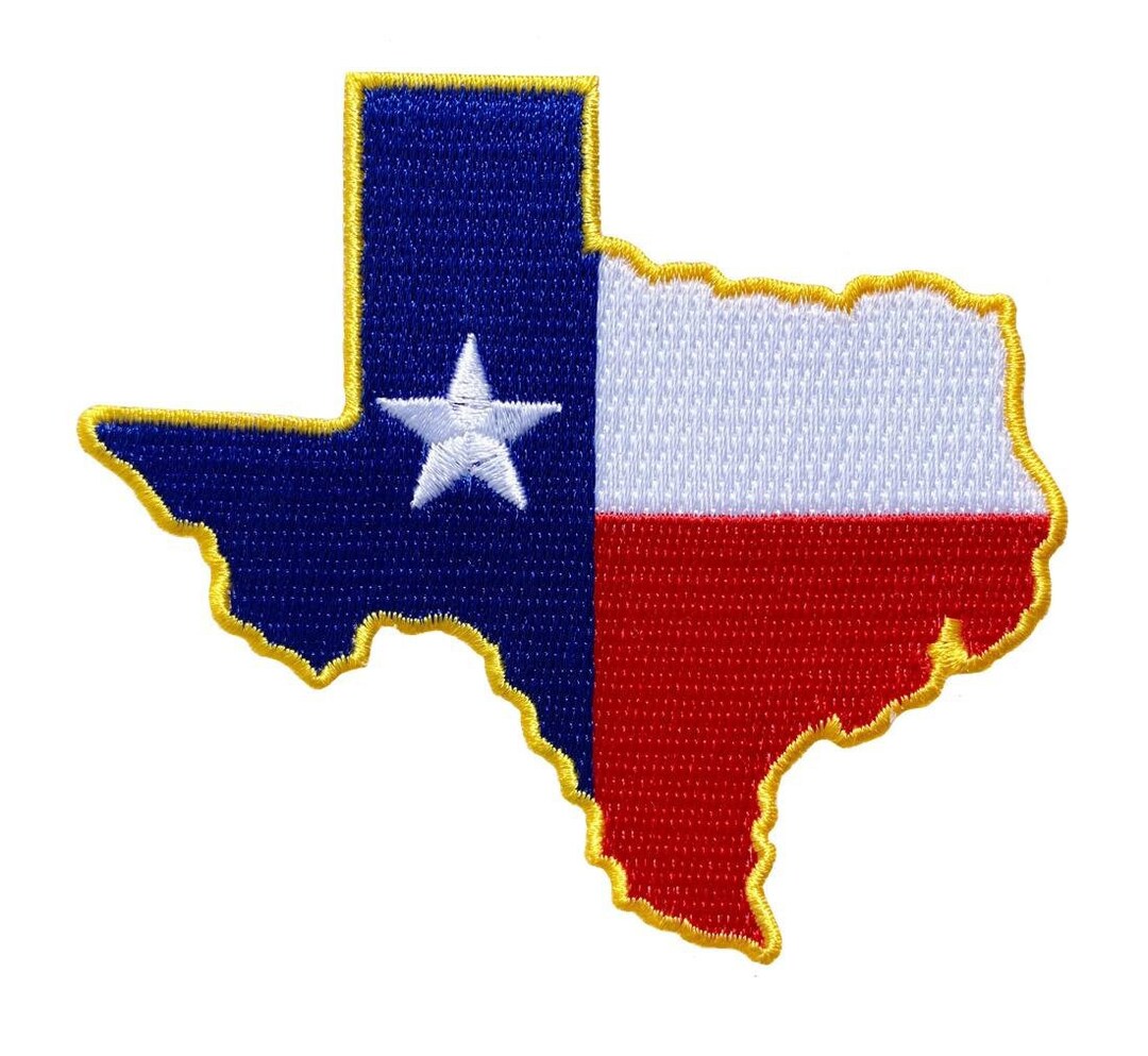 Texas TX State Flag Map Patch (3.25 X 3.0 Inch -iron on Sew on - TF8 ...