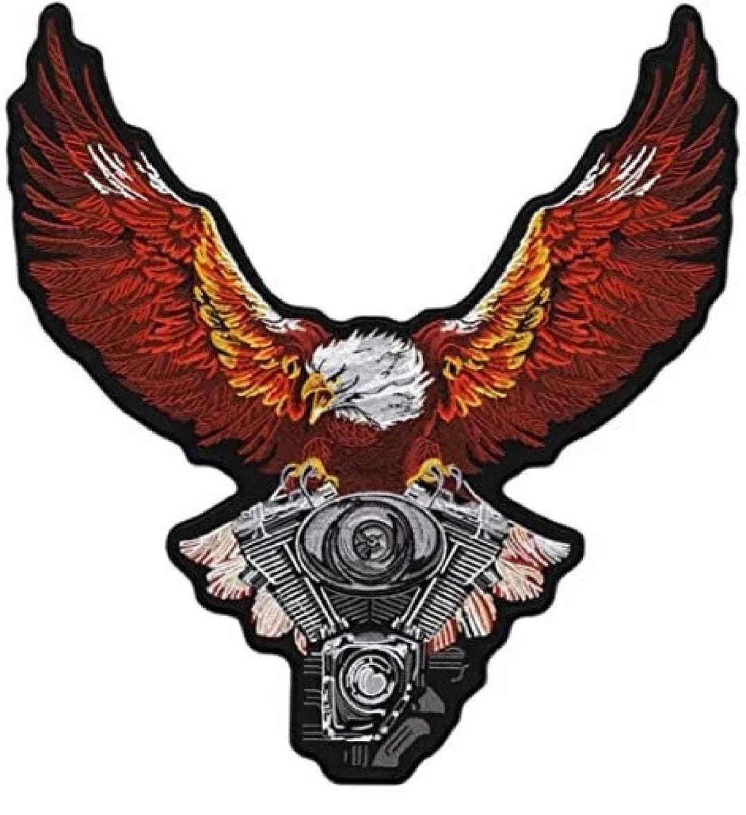 Upwing Eagle Engine Patch 12" | Freedom Patriotic Military | Large ...
