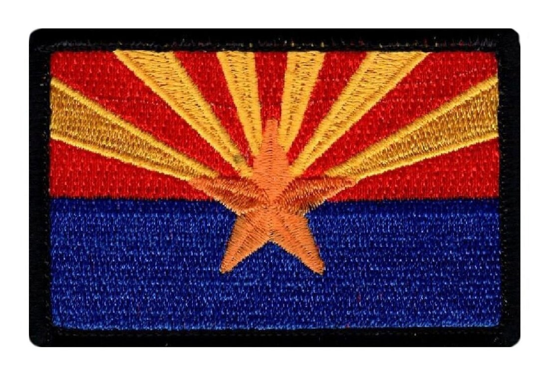 Arizona State Flag AZ Embroidered Patch (3.0 X 2.0 - Iron on Sew on ...