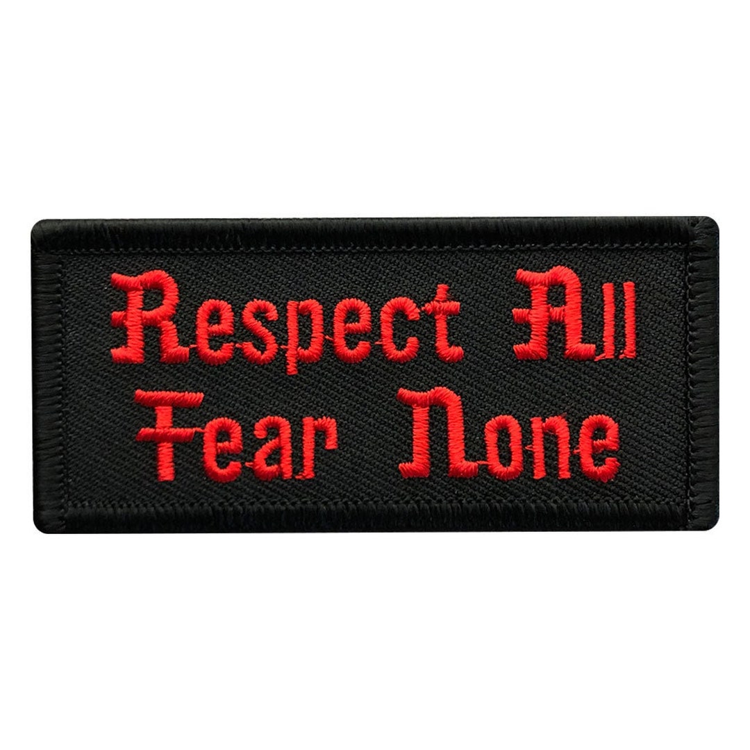 Respect All Fear None 3.0 Inch Patch (iron On) - Etsy