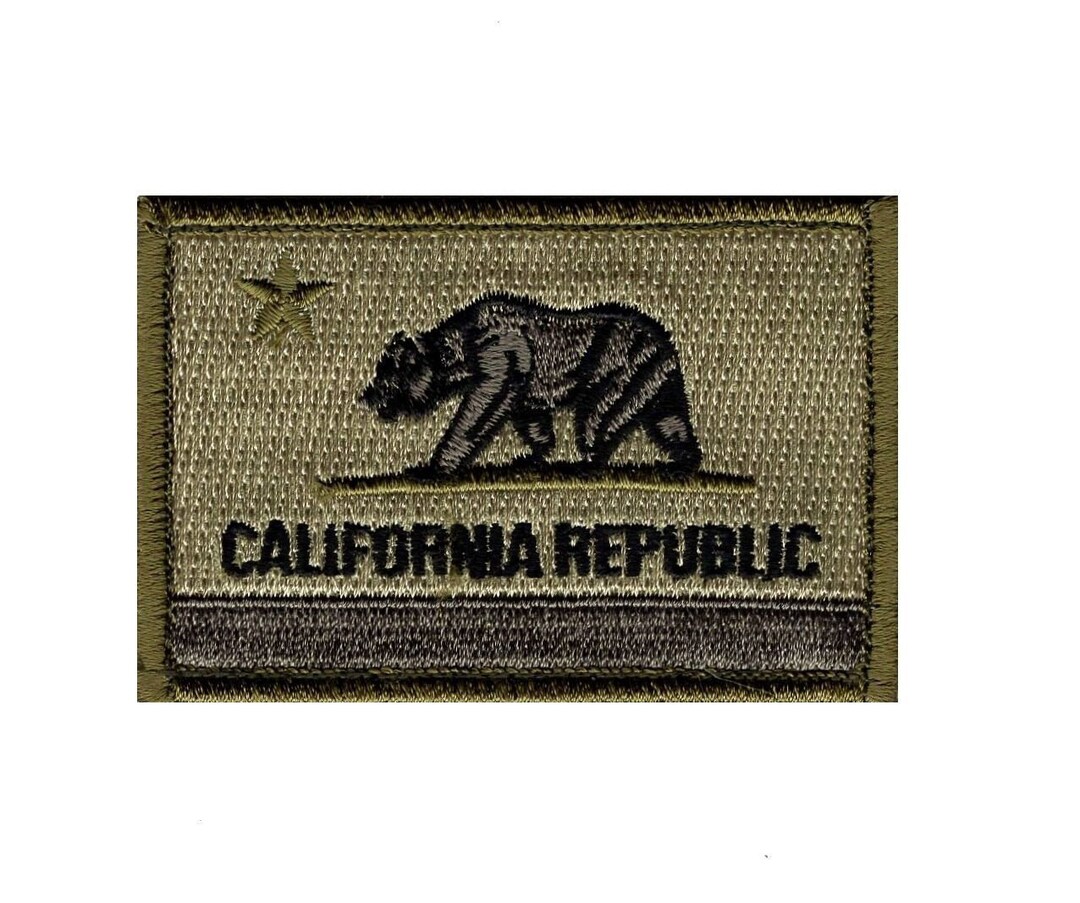 California State Flag 3.0 Inch Patch (embroidered Hook) (green) - Etsy