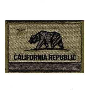 California State Flag 3.0 Inch Patch (embroidered Hook) (green) - Etsy