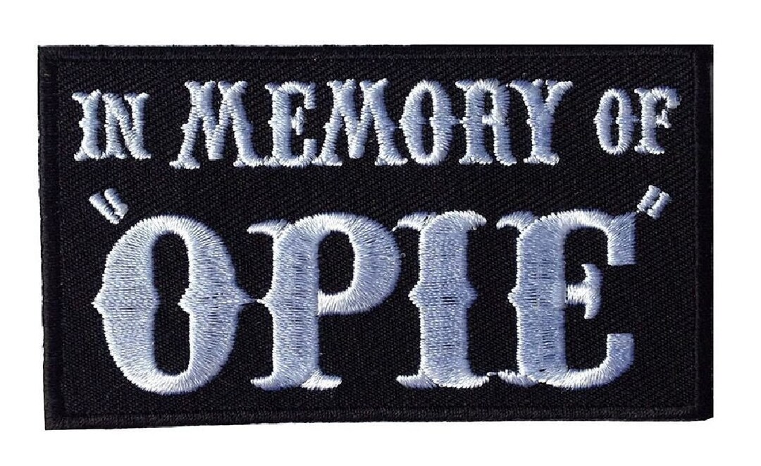 In Memory of Opie Biker 3.5 Inch Patch (iron On) (black) - Etsy