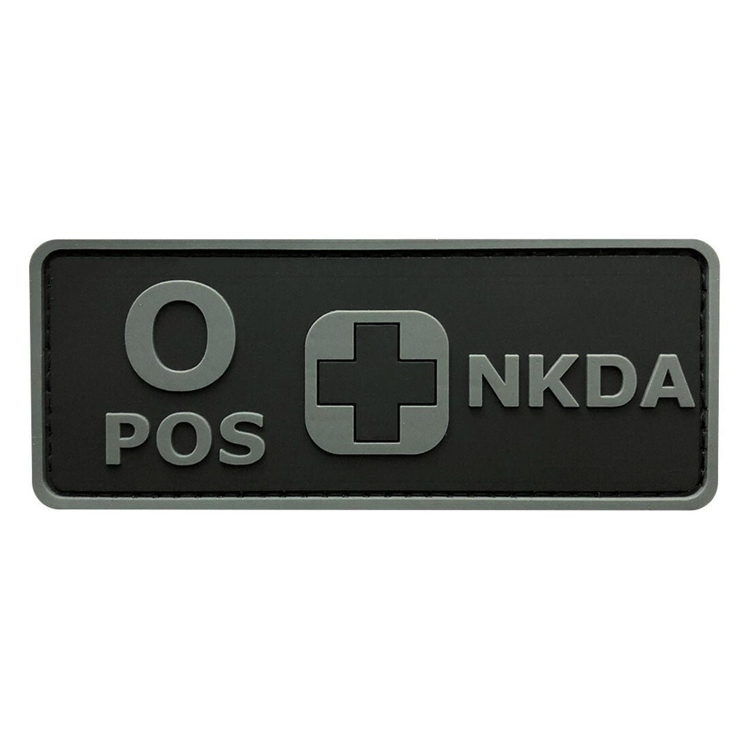 Blood Type O+ Positive NKDA ACU 4.0 Inch Patch (PVC) - Etsy