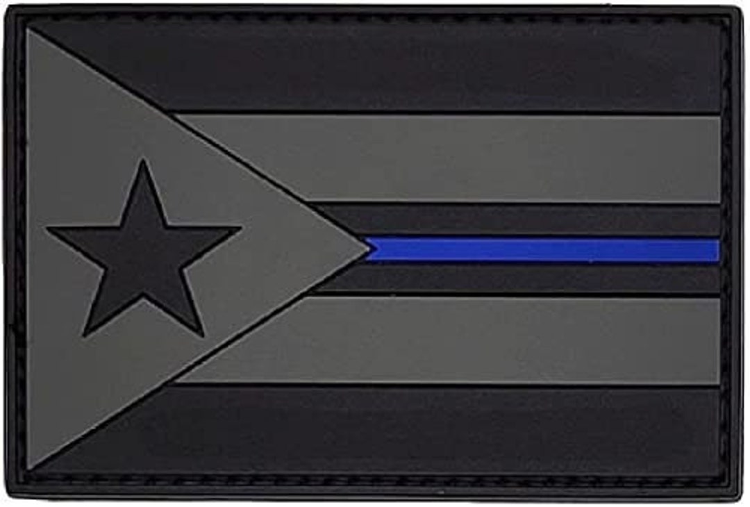 Puerto Rico Flag Thin Blue Line Morale Appliques Patch PVC Hook Patch PS3 - Etsy