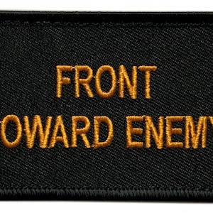 Front Toward Enemy Morale Patch [3.0 X 2.0 Inch -"hook Brand" Fastener - P01] - Etsy