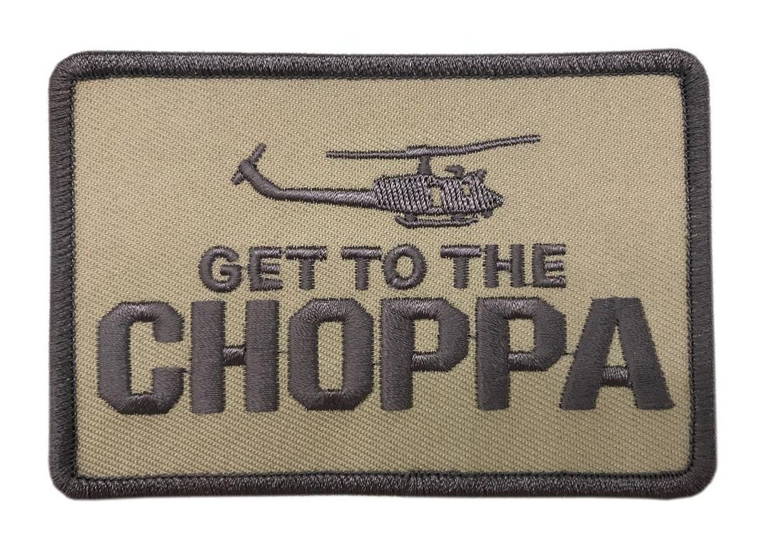 Get to Da Choppa Arnold Predator Movie Patch [iron on Sew On-3.75 X 2.5 ...