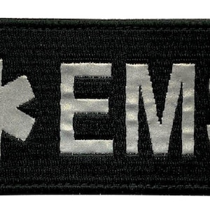 Reflective EMT EMS Paramedic Medic Patch [“hook Brand” Fastener - 4.0 X 2.0 -RE5] - Etsy