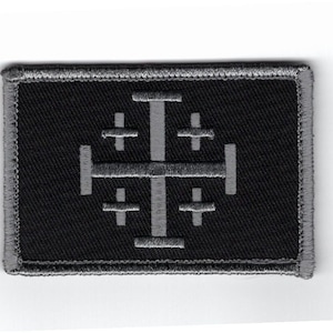 Jerusalem Cross Patch embroidered Hook - Etsy