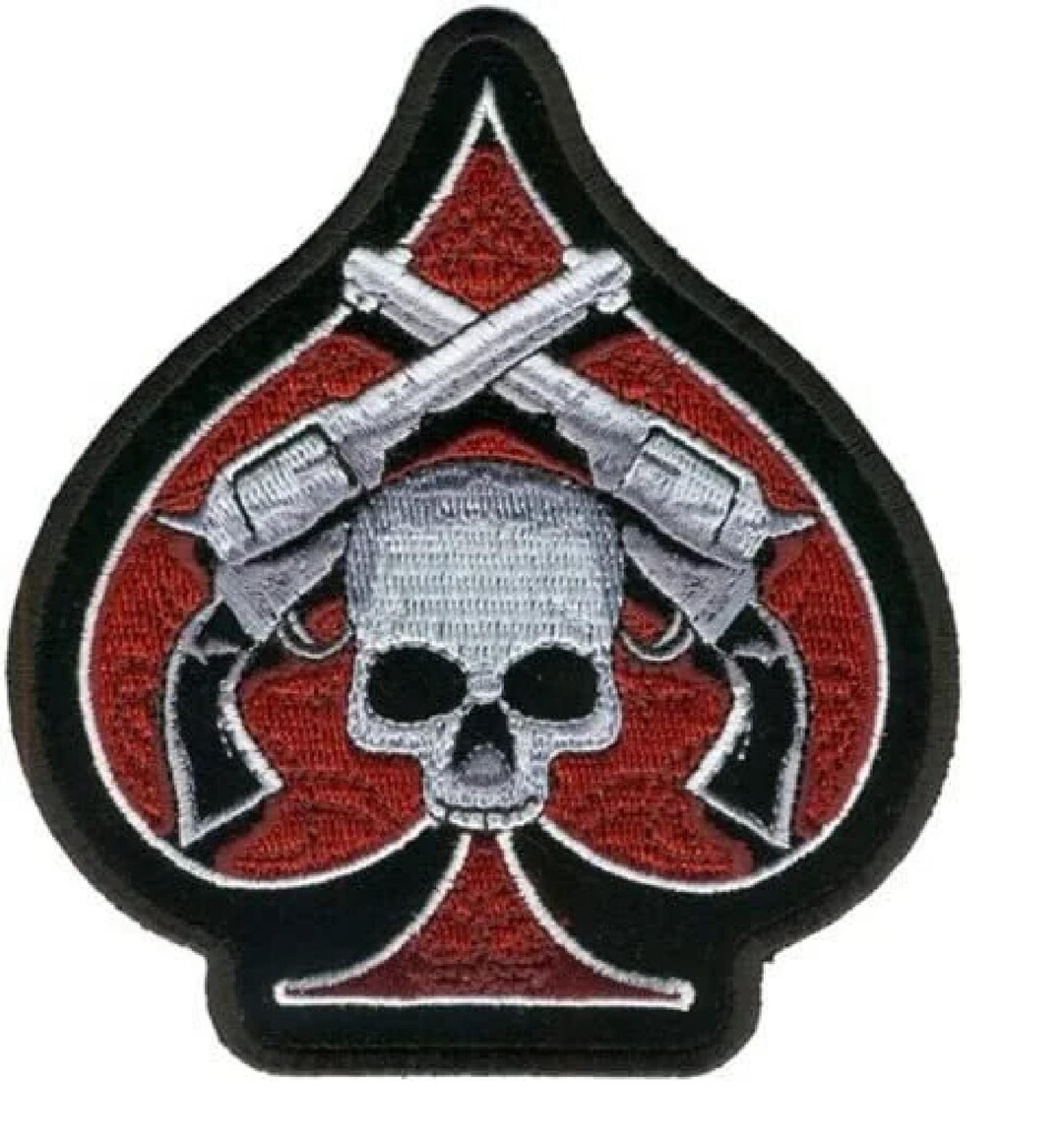Hot Leathers Skull & Pistols Patch (4" Width X 4" Height) Iron-on - Etsy