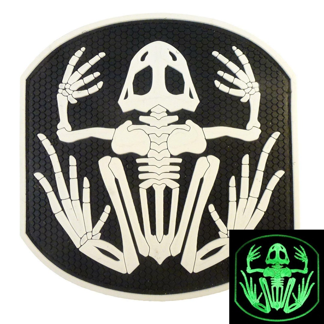 Seal Team Frog Skeleton Devgru Patch {3D PVC Rubber - Glow Dark -MD3 ...