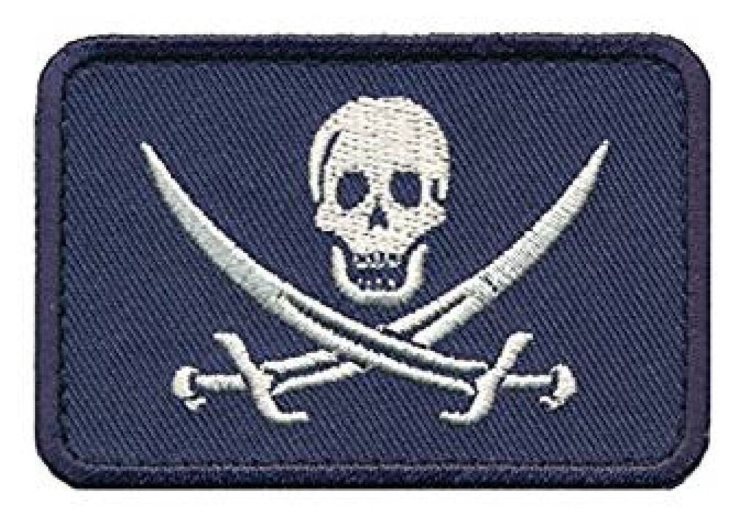 Jolly Roger Calico Jackflag 3.0 Inch Patch (embroidered Hook) (blue) - Etsy