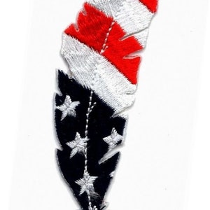 Feather USA Flag Feathers Patriotic Tactical 4.0 Inch Patch (red/white ...