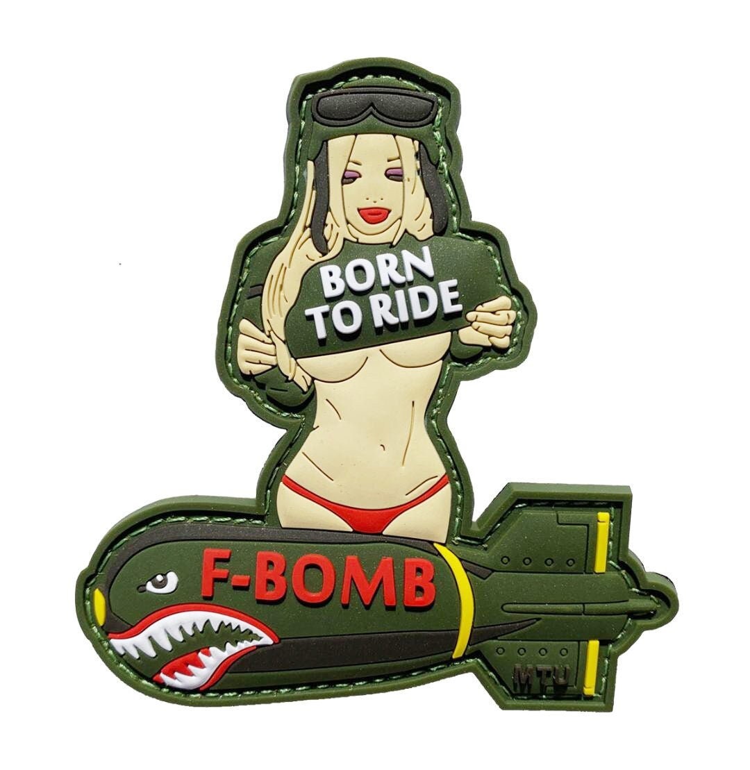 Bomb Pin up Girl Born to Ride 3.75 Inch Patch (3D-PVC Rubber-mp21) - Etsy