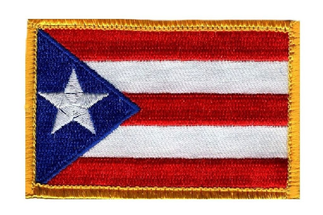 Puerto Rico Flag Patch (embroidered Hook) - Etsy