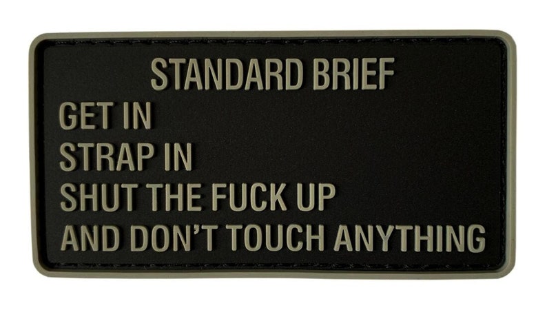 Standard Brief Military Tactical Hook Patch [PVC Rubber - 3.0 X 1.5 ...
