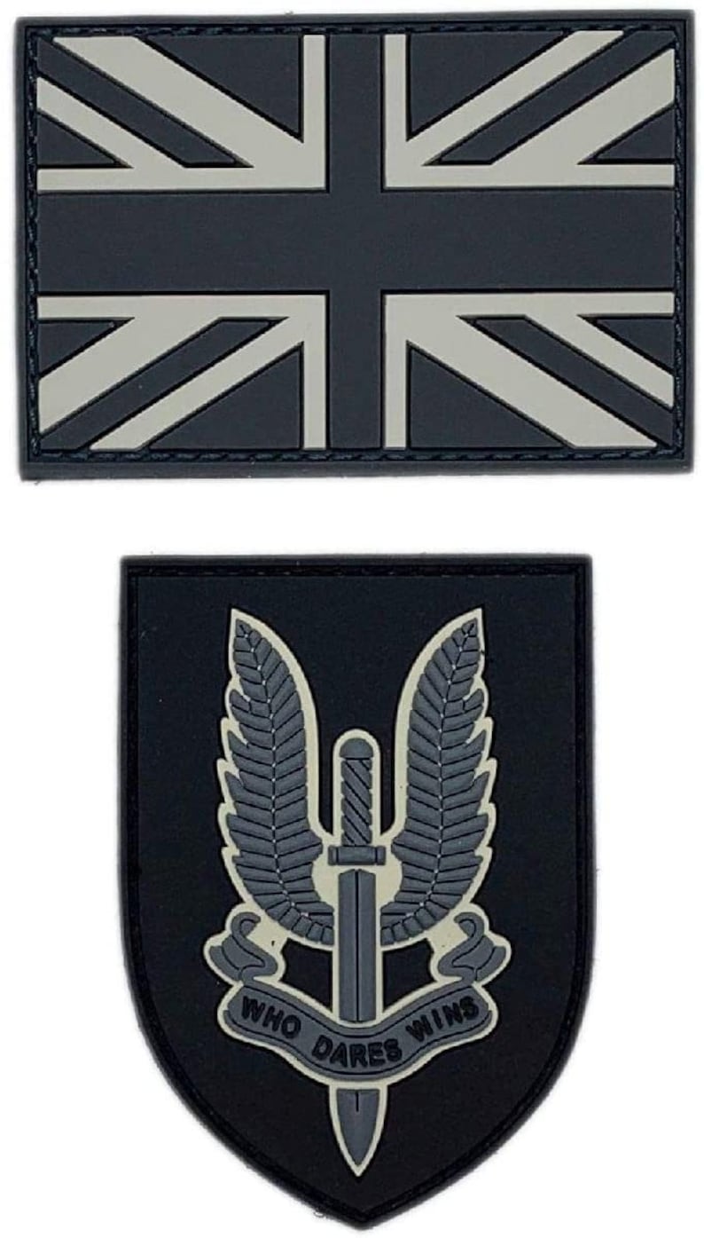 UK British Flag SAS Who Dares Wins PVC Patch (2PC Bundle) - Etsy