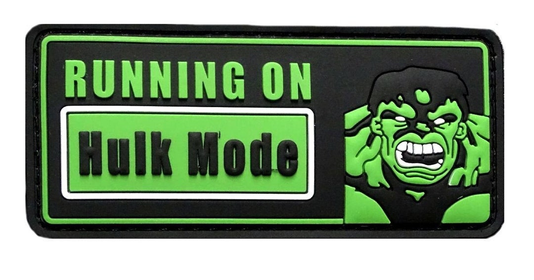 Running on Hulk Mode 3.5 Inch Patch (PVC) - Etsy