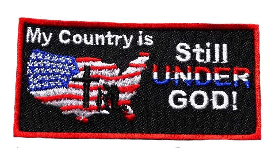 My Country Under God 3.5 Inch Patch (embroidered Hook) - Etsy