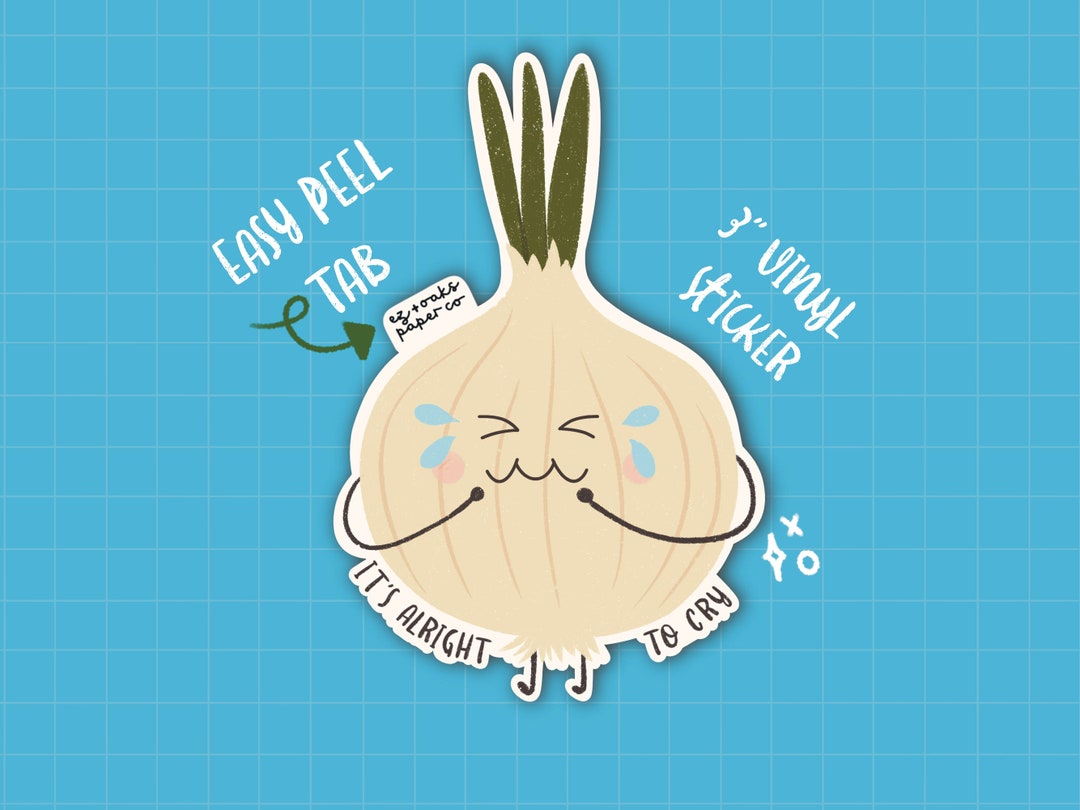 Crying Onion Vinyl Sticker | Waterproof Laptop Decal - Etsy