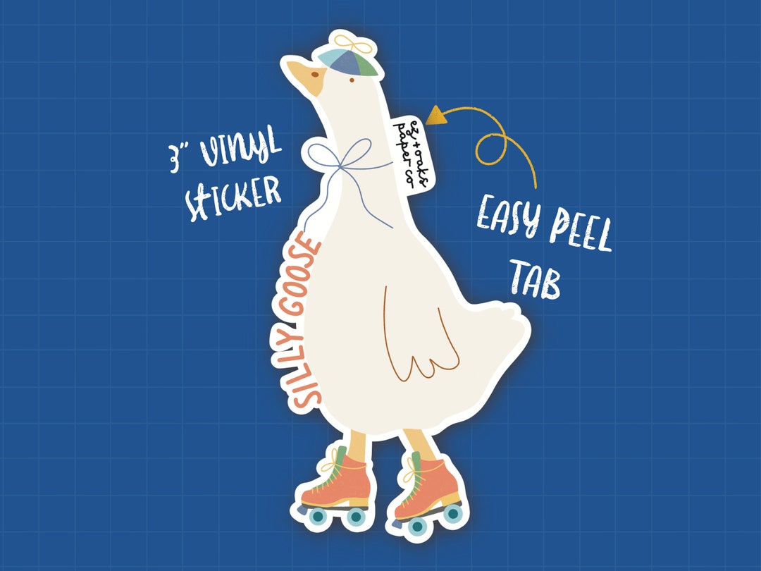 Silly Goose Sticker | Funny Sticker | Goose Sticker | Funny Meme Decal ...