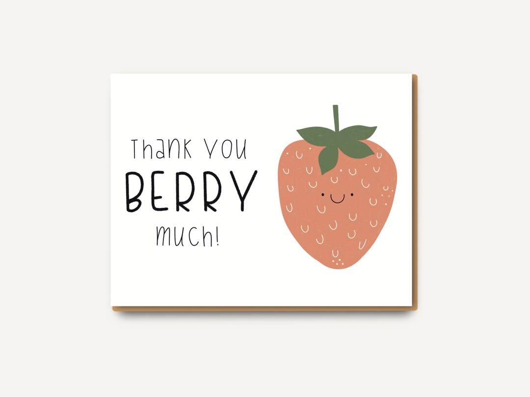 Thank You Card | Punny Cards | Blank Inside Greeting Cards | Thank You ...