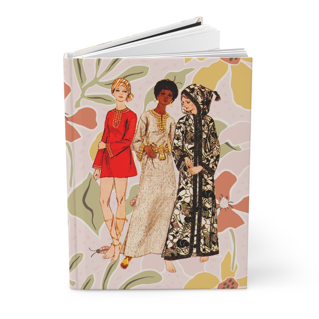 Boho Hippie Hardcover Dream Journal 70s Retro Design Notebook for ...