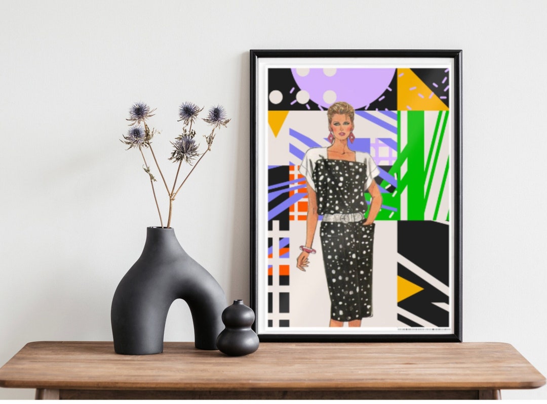 Wall Art 1980s Gloss Poster Glamour Girl Pop Art Icon Retro Art Poster ...