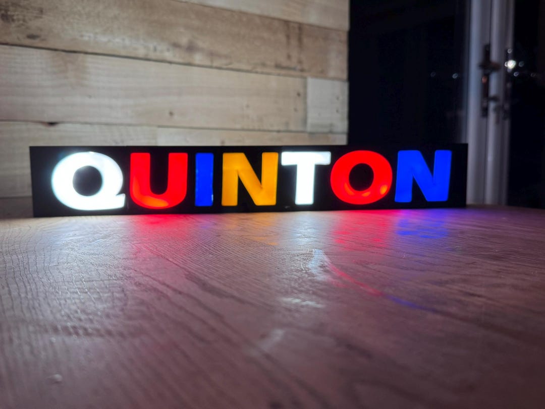 Multi Coloured 3D Printed LED Sign - Etsy