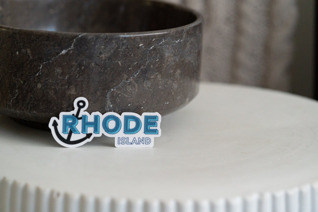 Rhode Island Anchor CLEAR Vinyl Sticker, 4x1.82 In. - Etsy