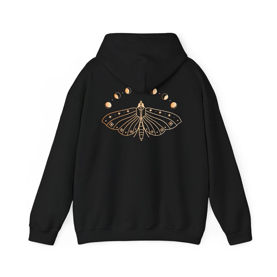 Indie Moth and Stars Hoodie, Celestial Unisex Sweatshirt, Aesthetic ...