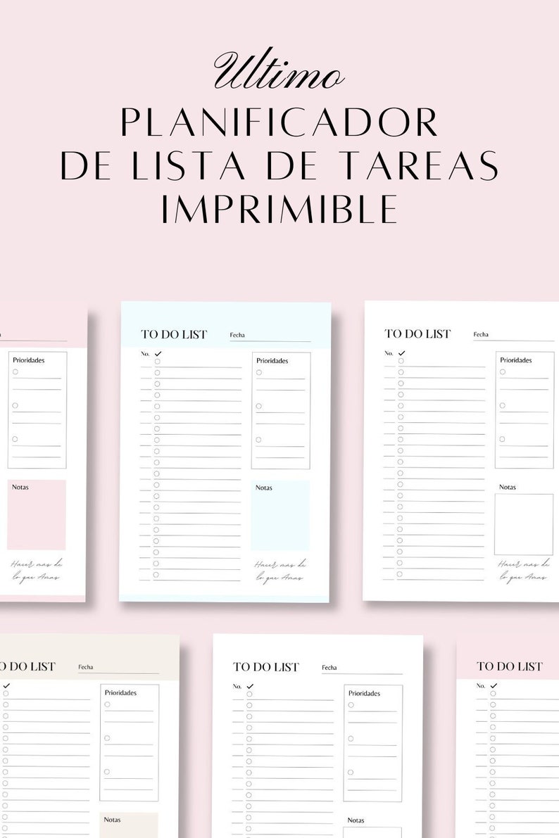 Printable to Do List, Simple to Do List Template, Productivity Planner ...