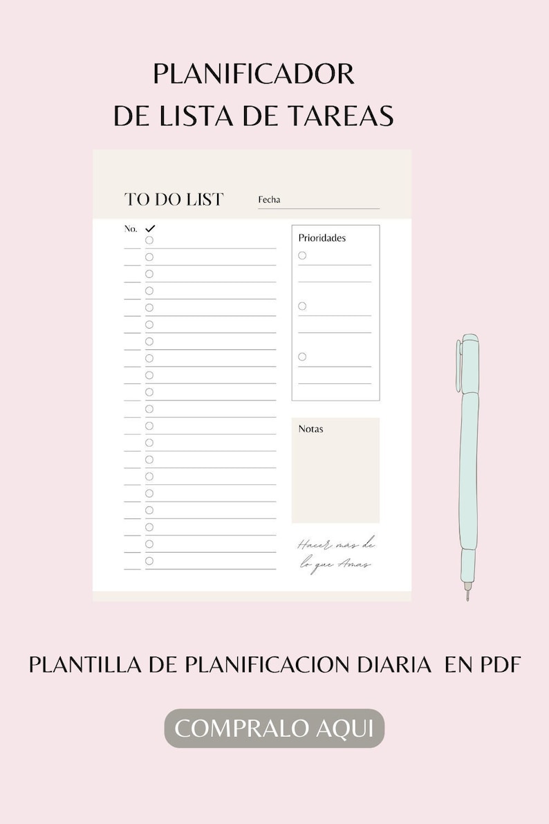Printable to Do List, Simple to Do List Template, Productivity Planner ...