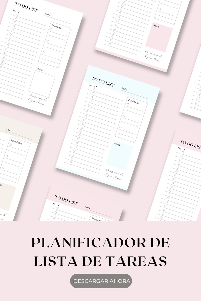 Printable to Do List, Simple to Do List Template, Productivity Planner ...