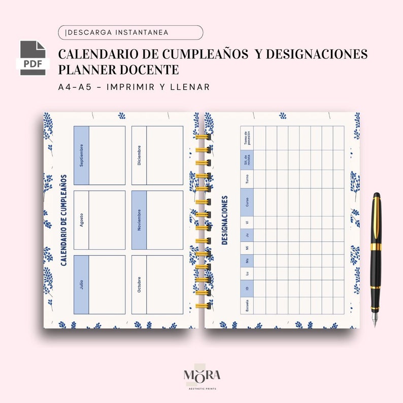 Planner for Teachers 2024 Floral, Digital Teacher Planner, Teacher ...